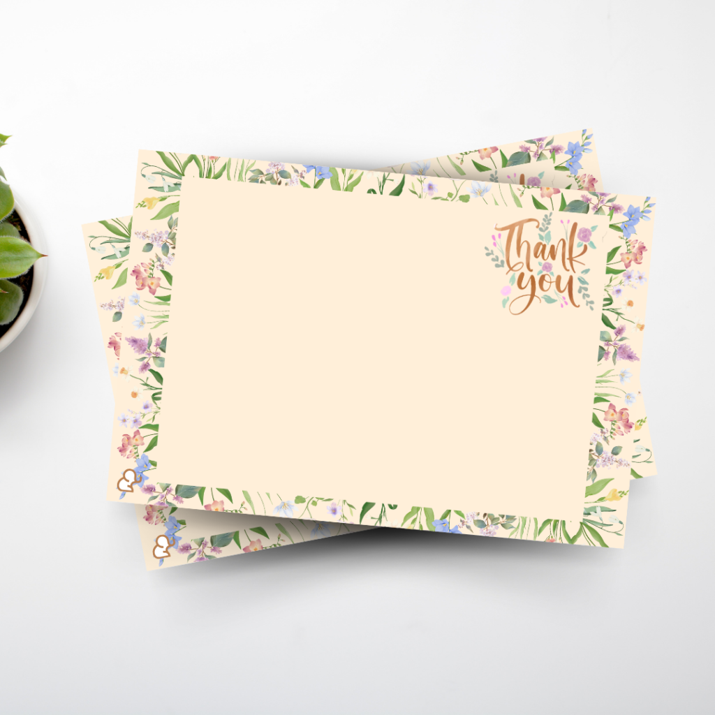 ‘Floral’ Thank you Note cards – Write Handwritten Notes to make it more ...