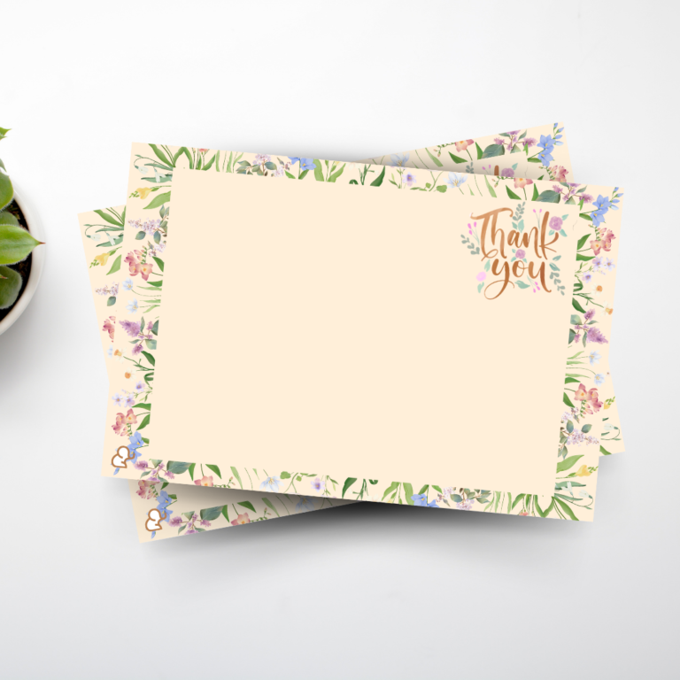 ‘Floral’ Thank you Note cards – Write Handwritten Notes to make it more ...