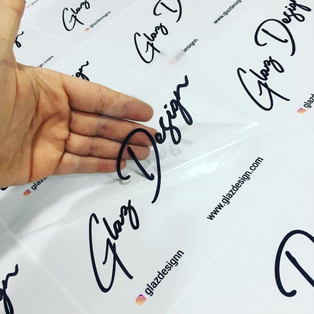 Custom Rectangular Sticker Labels (Transparent PVC) – Cibrandy